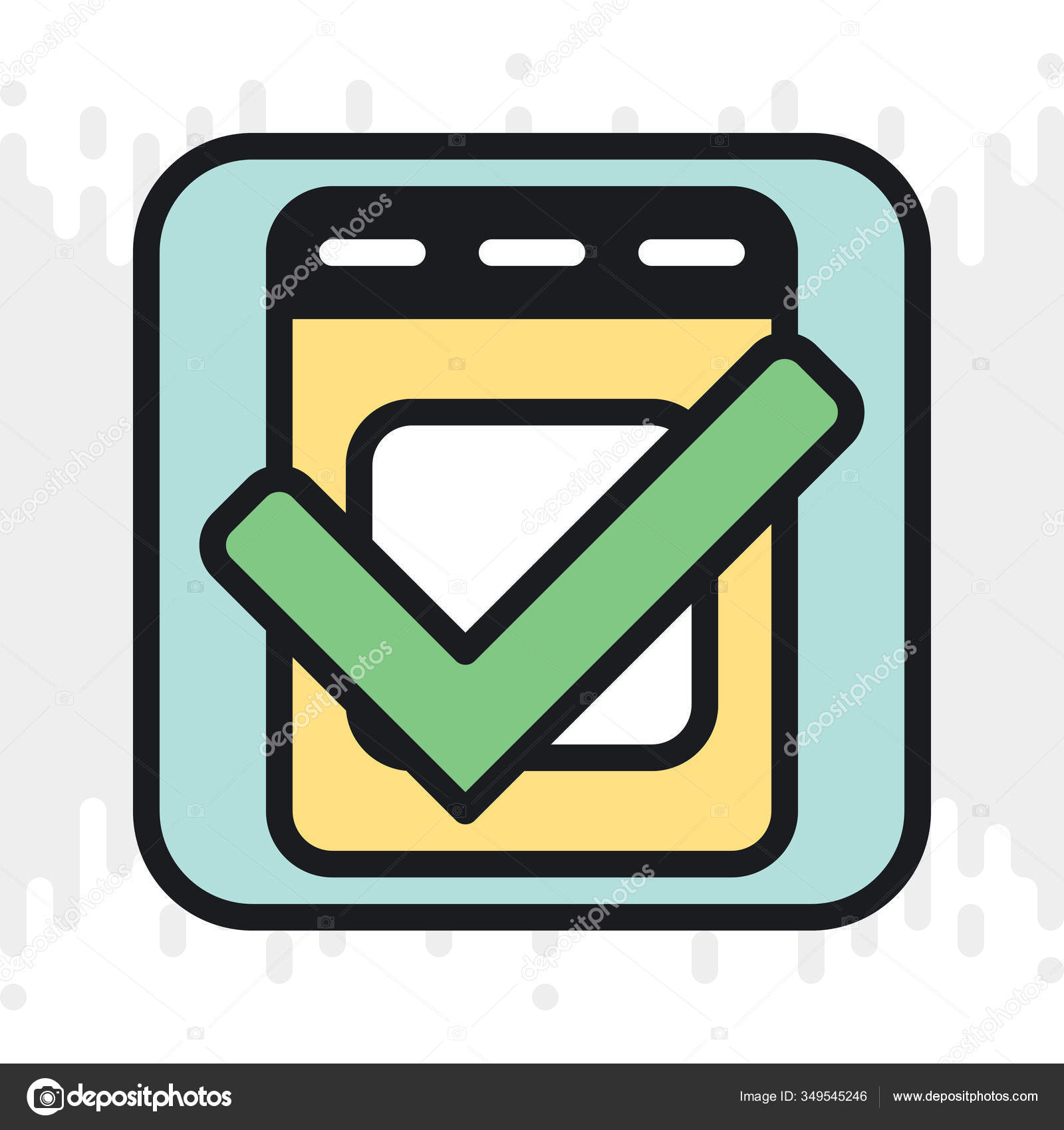 To-do list or checklist app icon for smartphone, tablet, laptop or ...