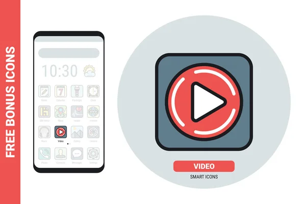 Media Player App Icon Stock Vector Image by ©RealVector #26008621