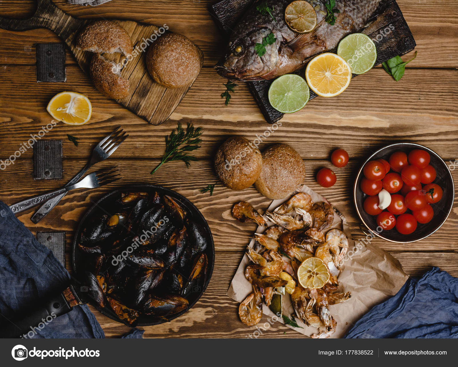 Seafood — Stock Photo © MarinaKuznetsovaBO #177838522