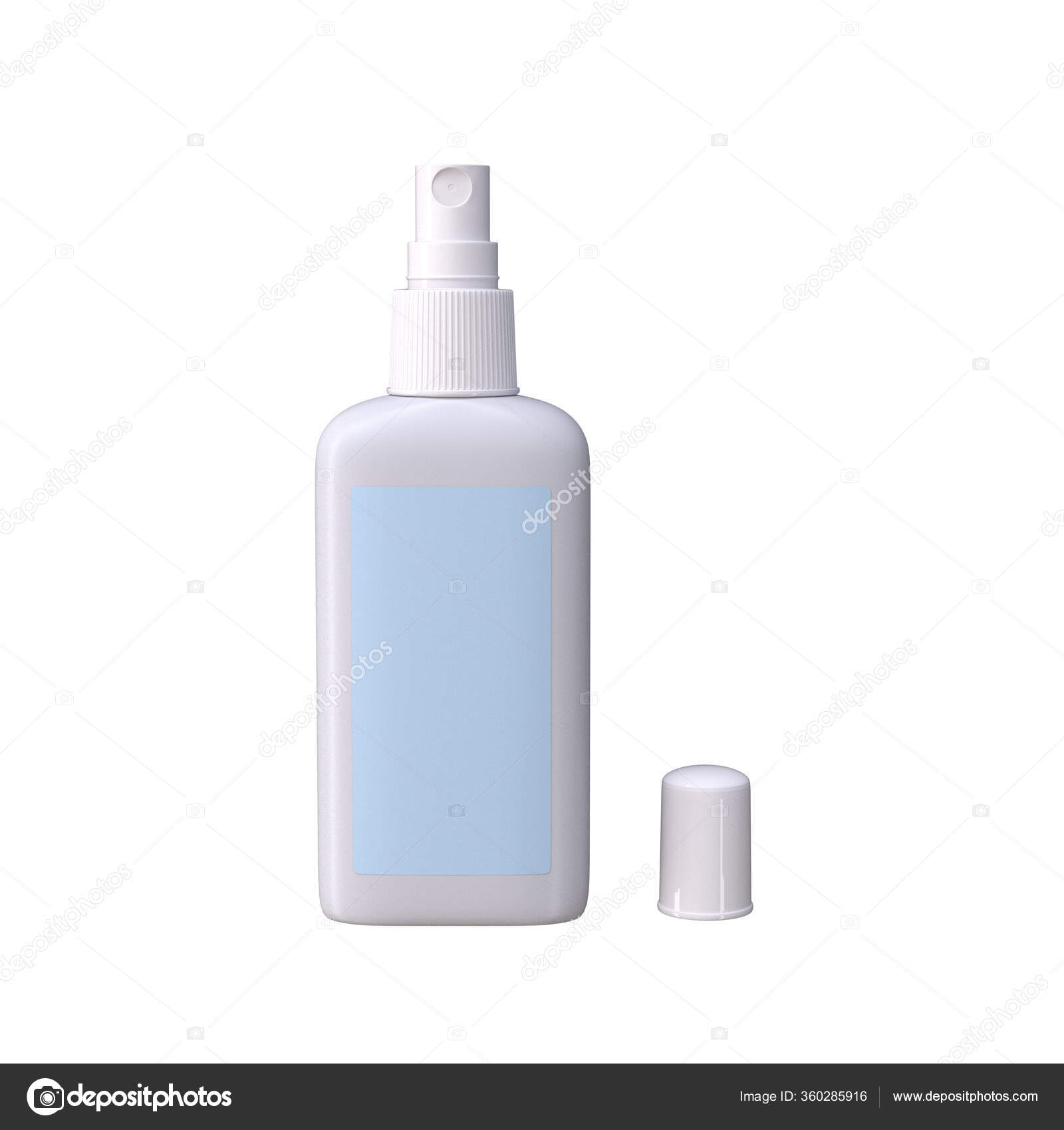 Sanitizer Alcohol Spray Isolated White Background Image — Stock Photo ...