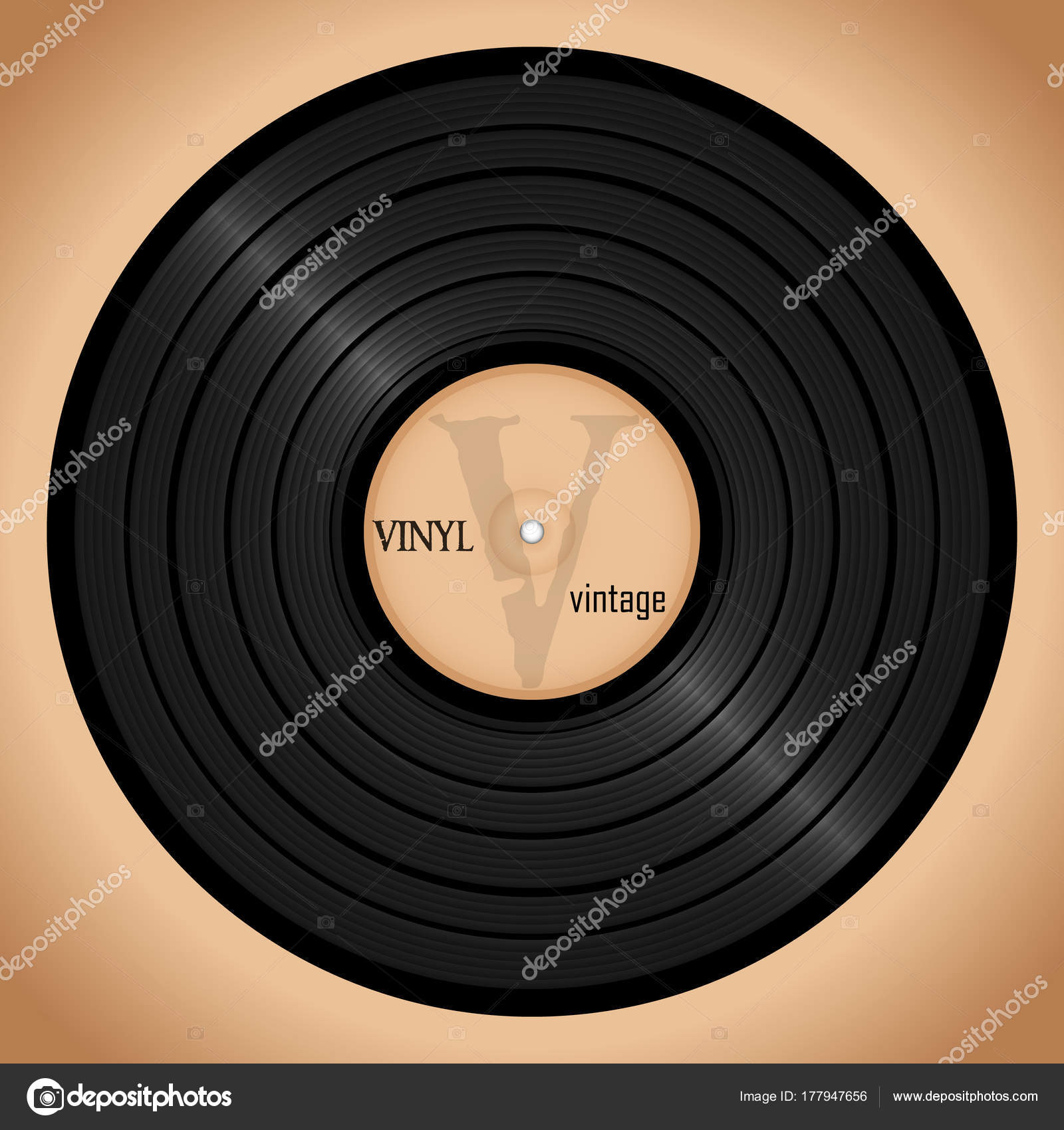 Vinyl record, retro background Stock Vector by ©JuliaTera 177947656