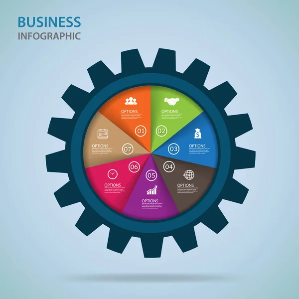 Modern infographics process with connected , icons and text for Stock ...