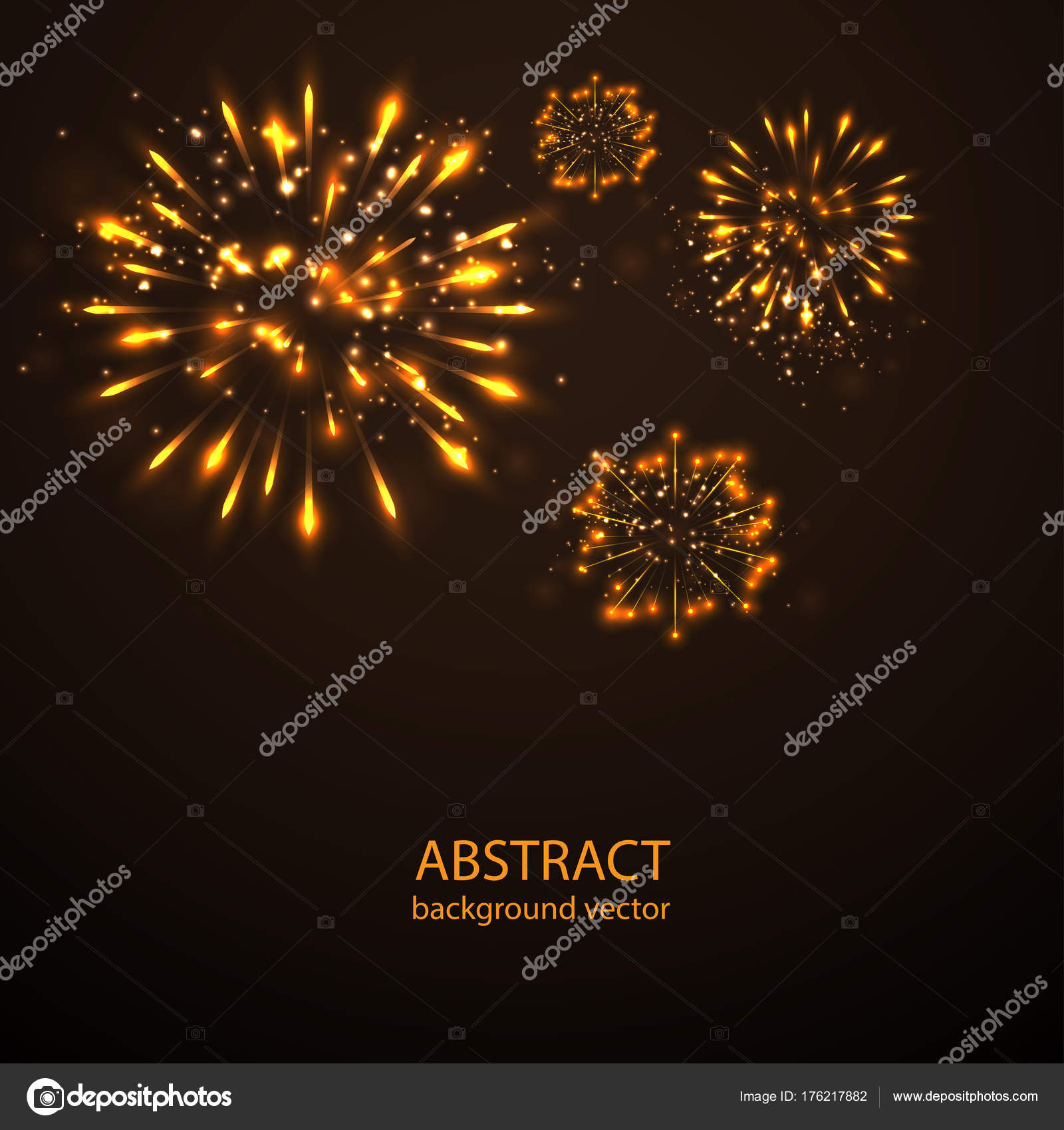 Fireworks on twilight background vector. Firework new year holi Stock ...