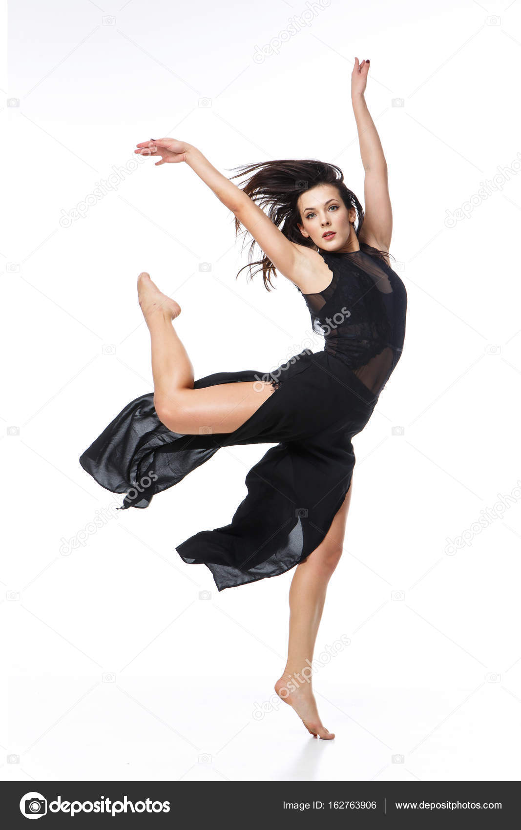 Black Ballet Dancer Jumping