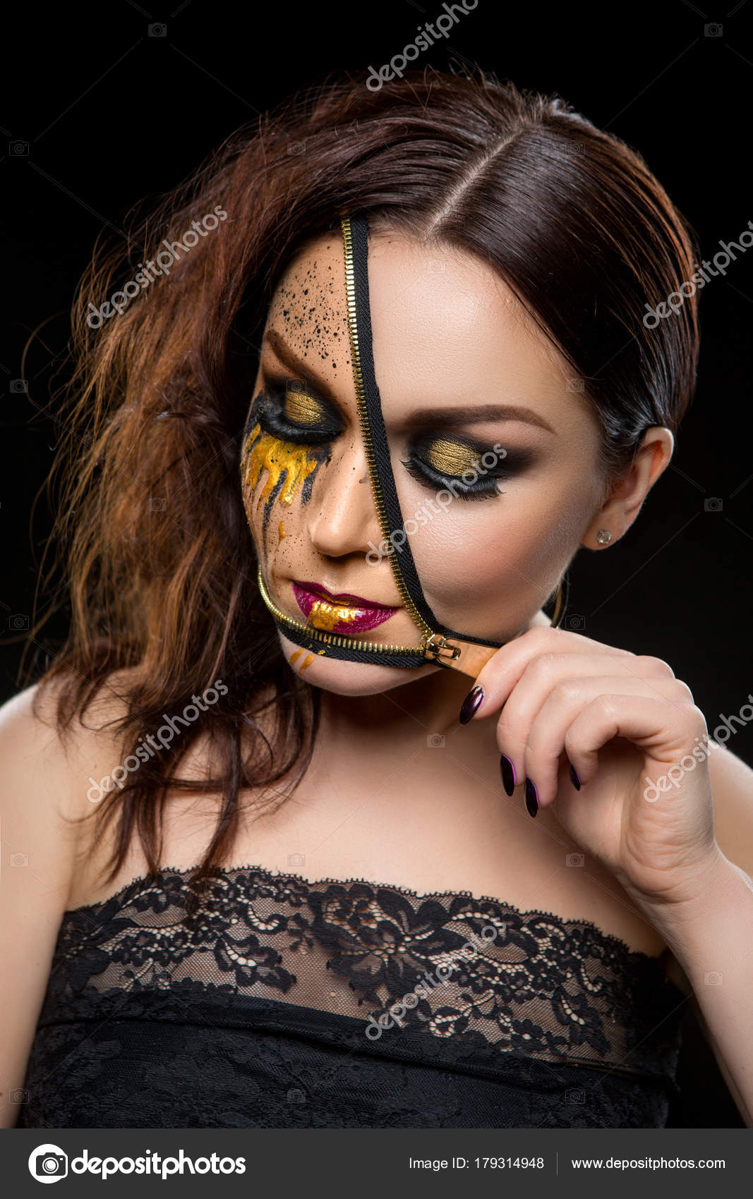 Halloween Makeup Zipper Face