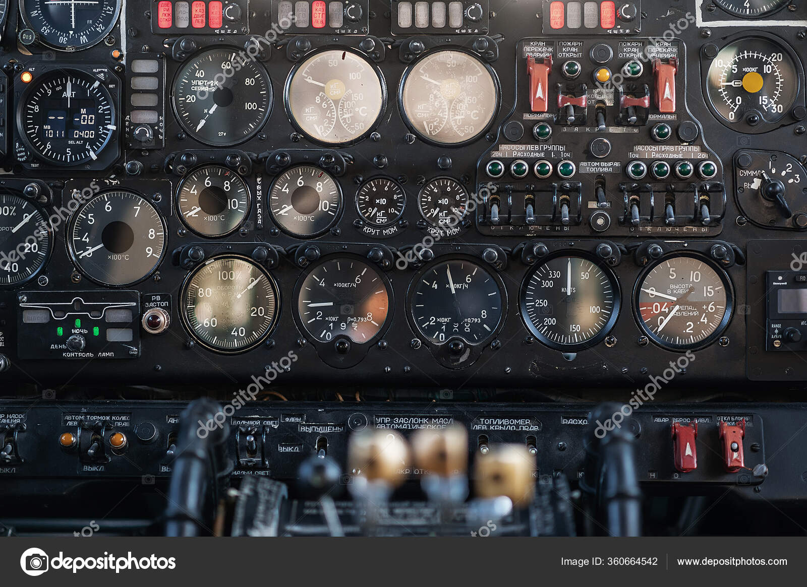 Parts Cargo Plane Control Panel Cockpit — Stock Photo © fly_wish #360664542