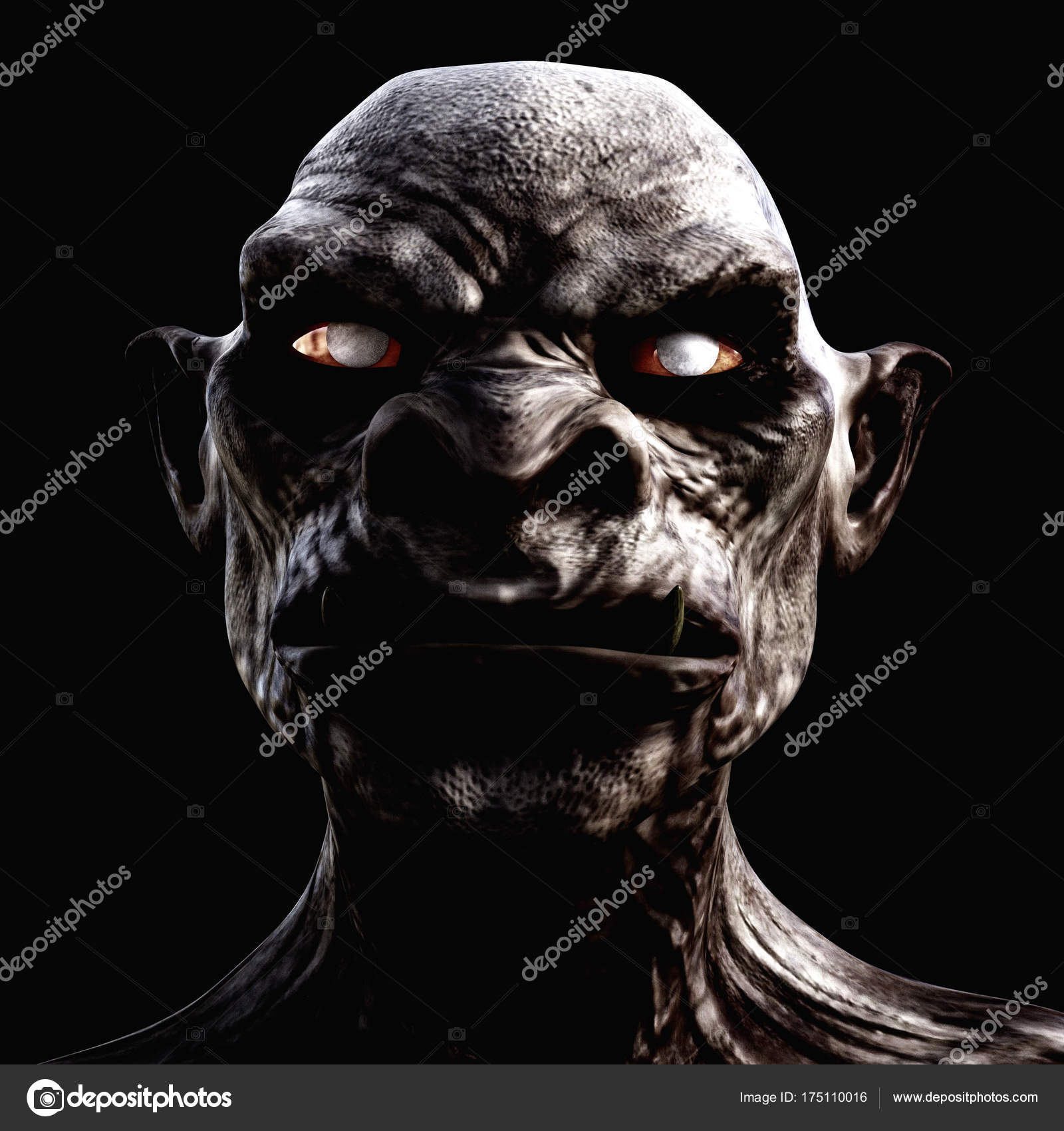 Digital 3D Illustration of a creepy Creature — Stock Photo © 3quarks ...