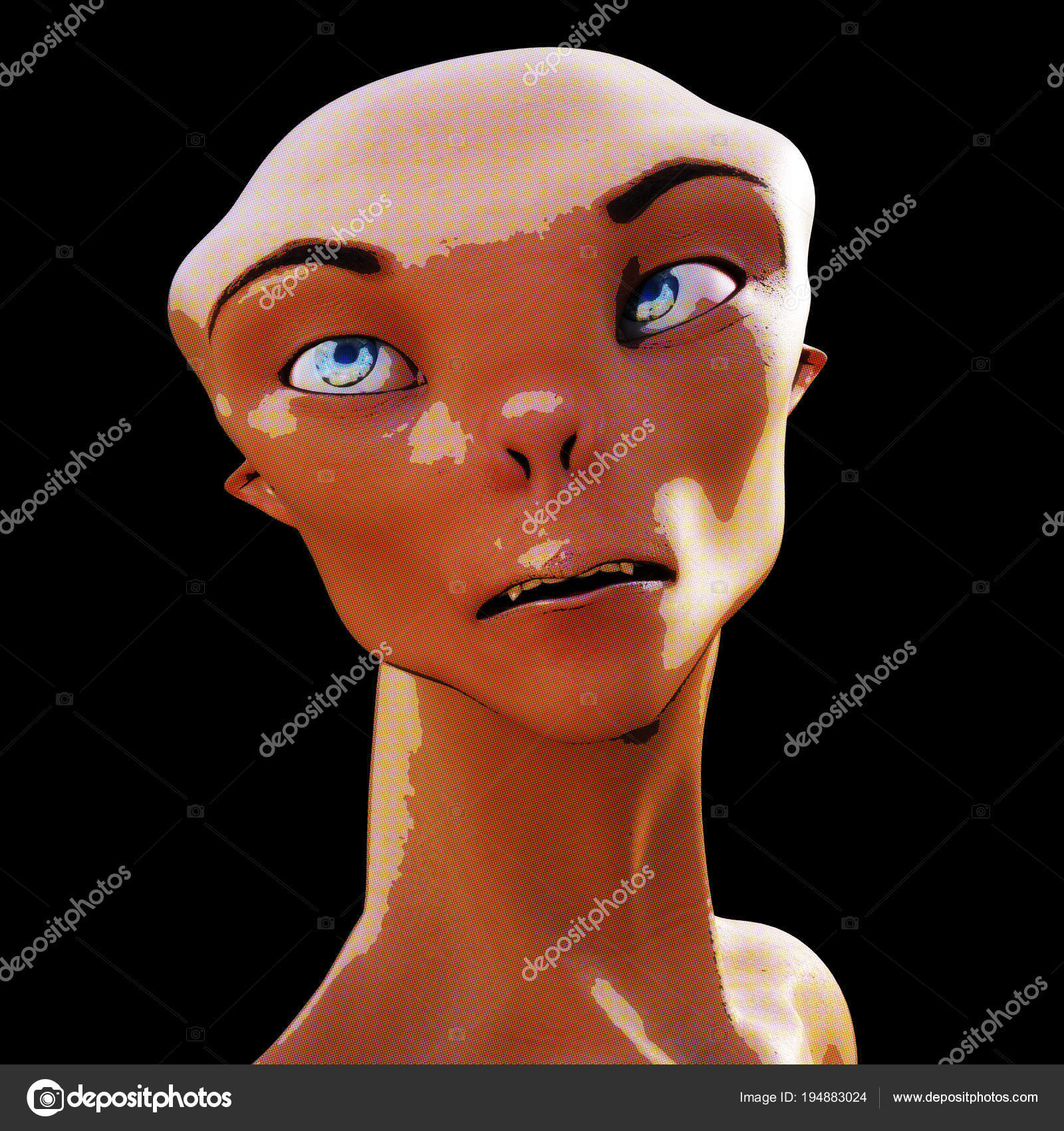 Digital 3D Illustration of a creepy Creature — Stock Photo © 3quarks ...