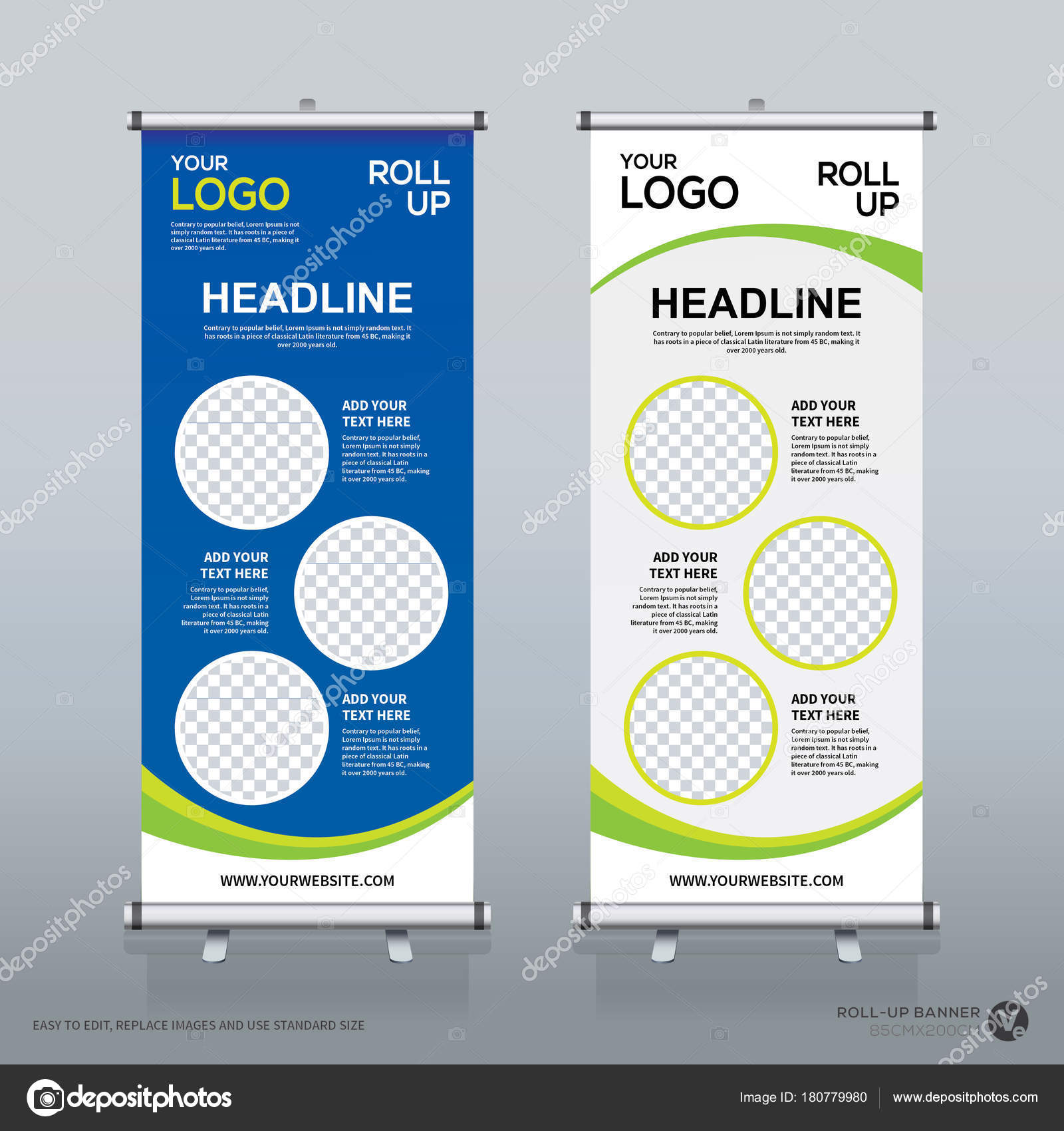 Roll Banner Pull Banner Banner Modern Vertical New Vector Design Stock ...