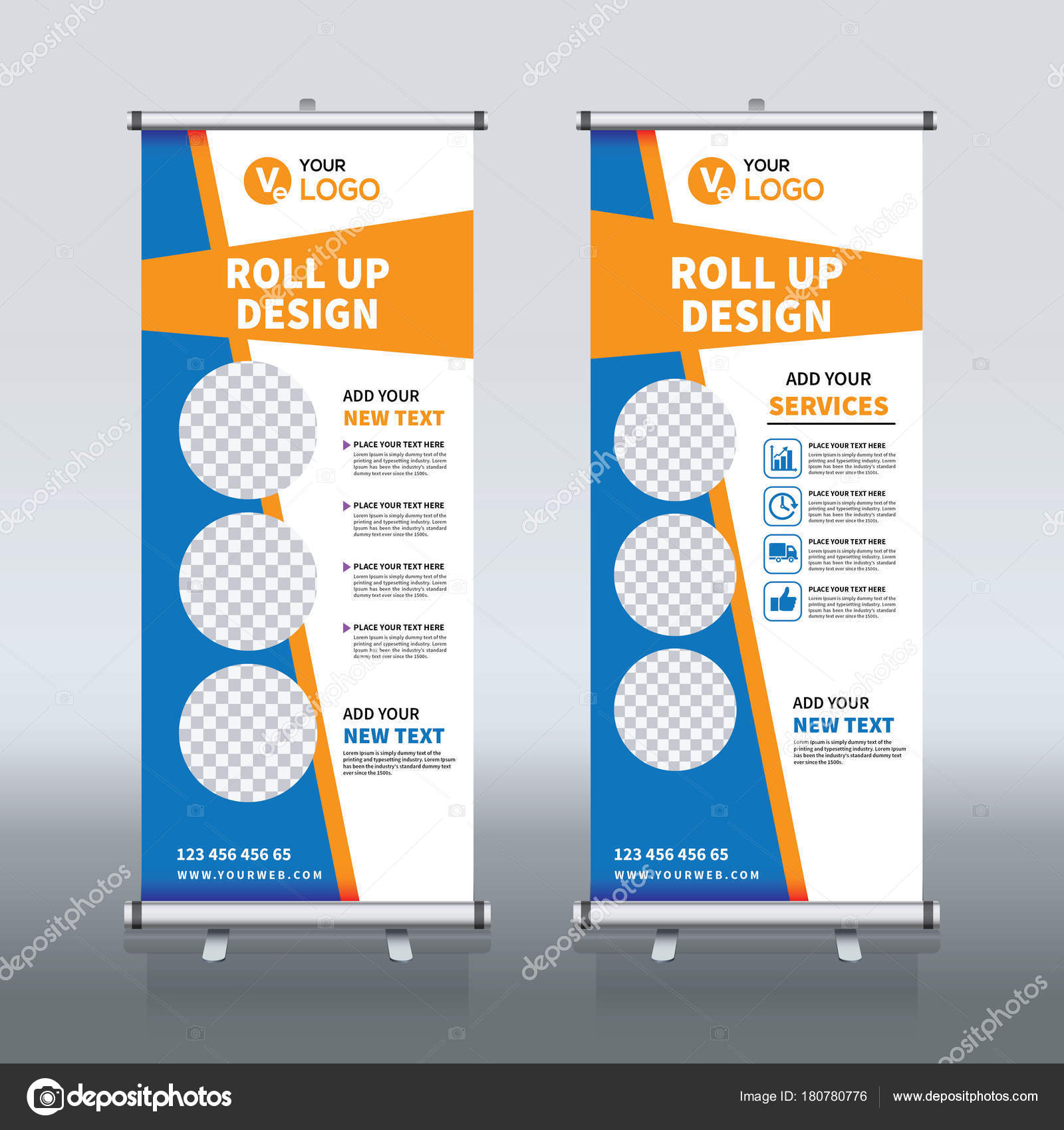 Roll Banner Pull Banner Banner Modern Vertical New Vector Design Stock ...
