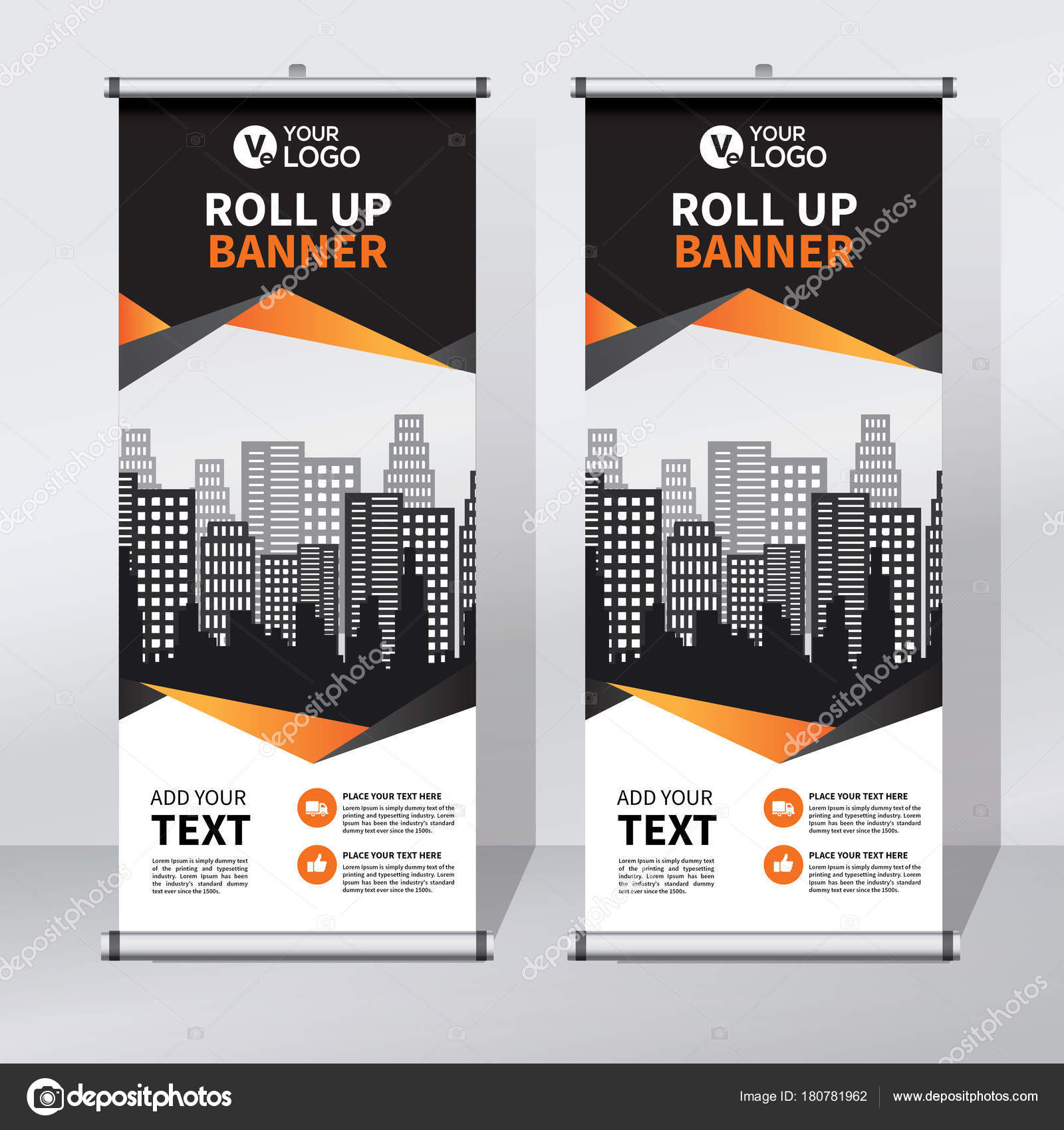 Roll Banner Pull Banner Banner Modern Vertical New Vector Design Stock ...