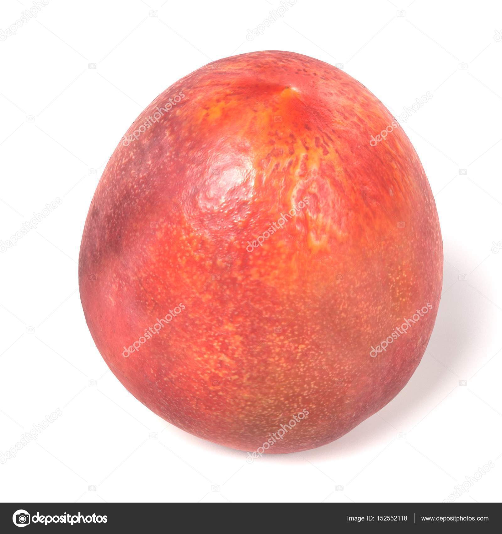 Realistic 3d render of nectarine on white backround — Stock Photo ...