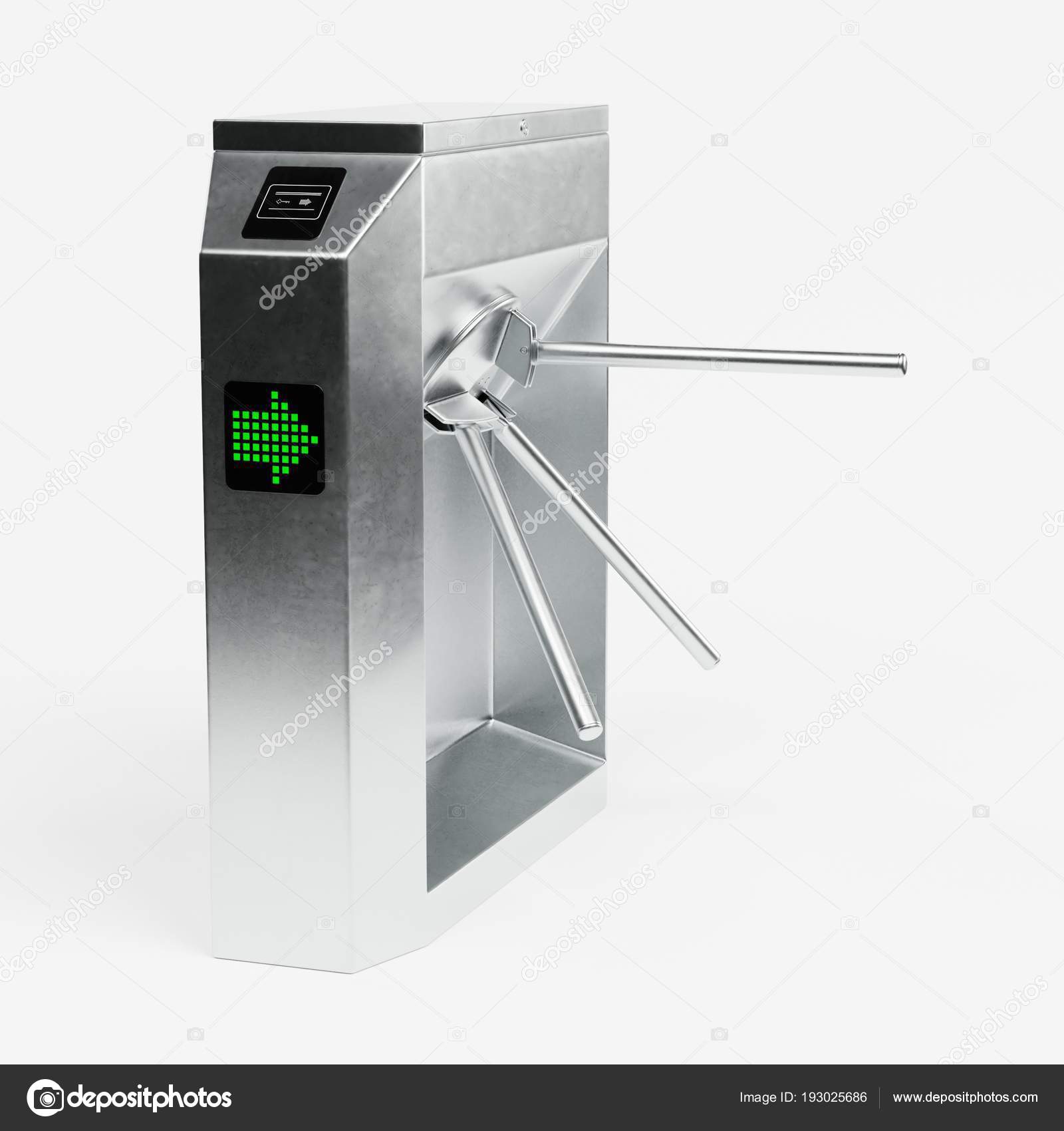 Realista Renderizado Puerta Barrera Giratoria: fotografía de stock ...