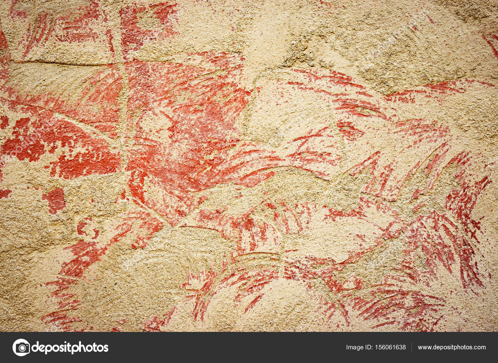 Sanded dark old red plaster — Stock Photo © Ahojdoma #156061638