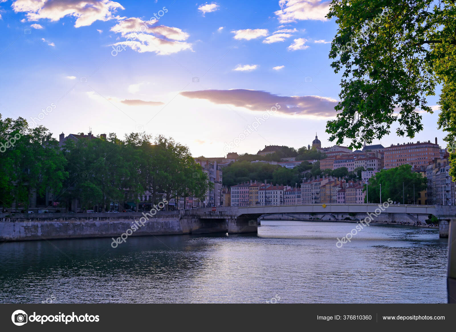 Lyon France Architecture Saone River — Stock Photo © jbyard #376810360