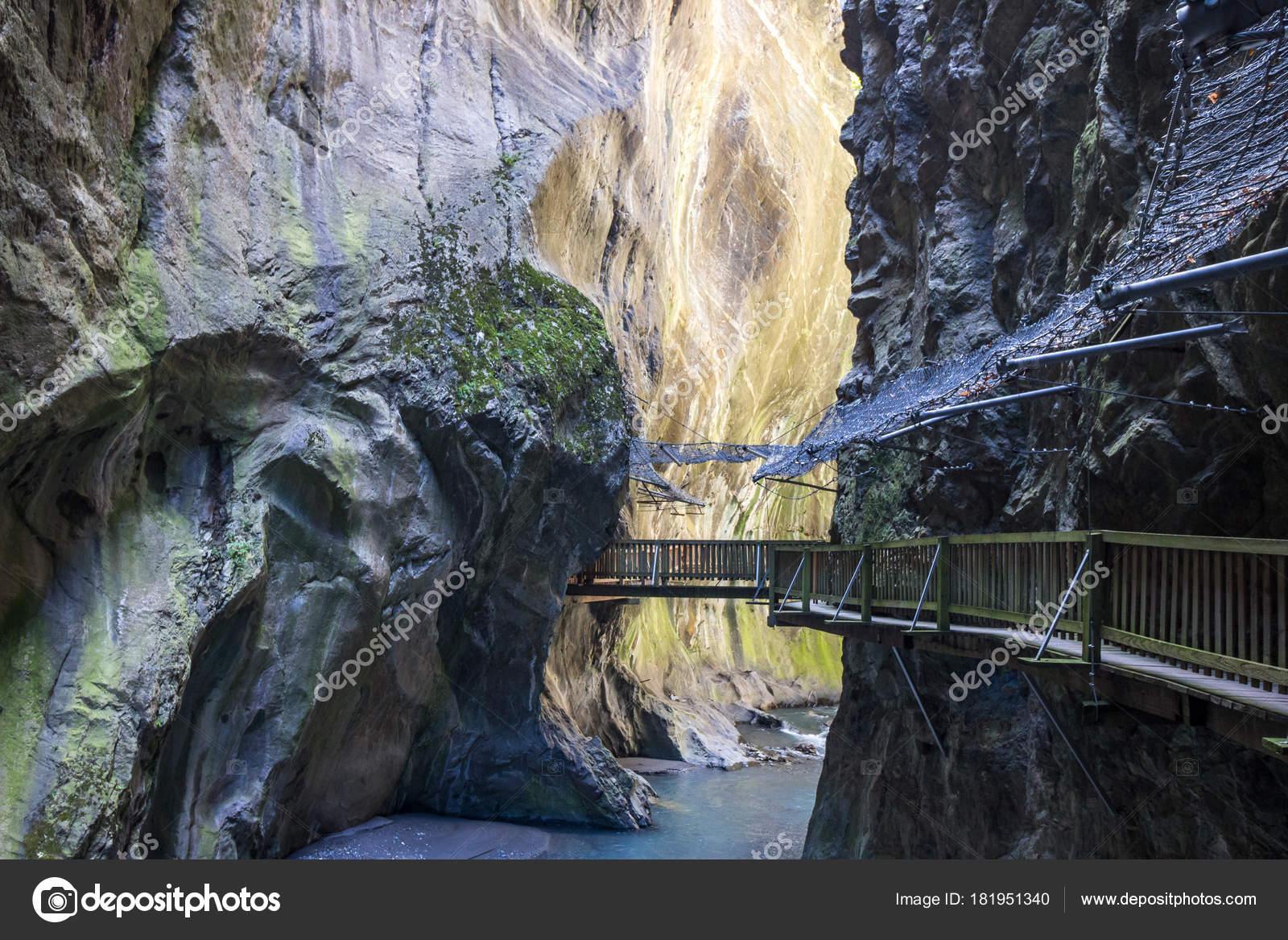 Gorge Trient Valais Canton Switzerland Alps Stock Photo by ...