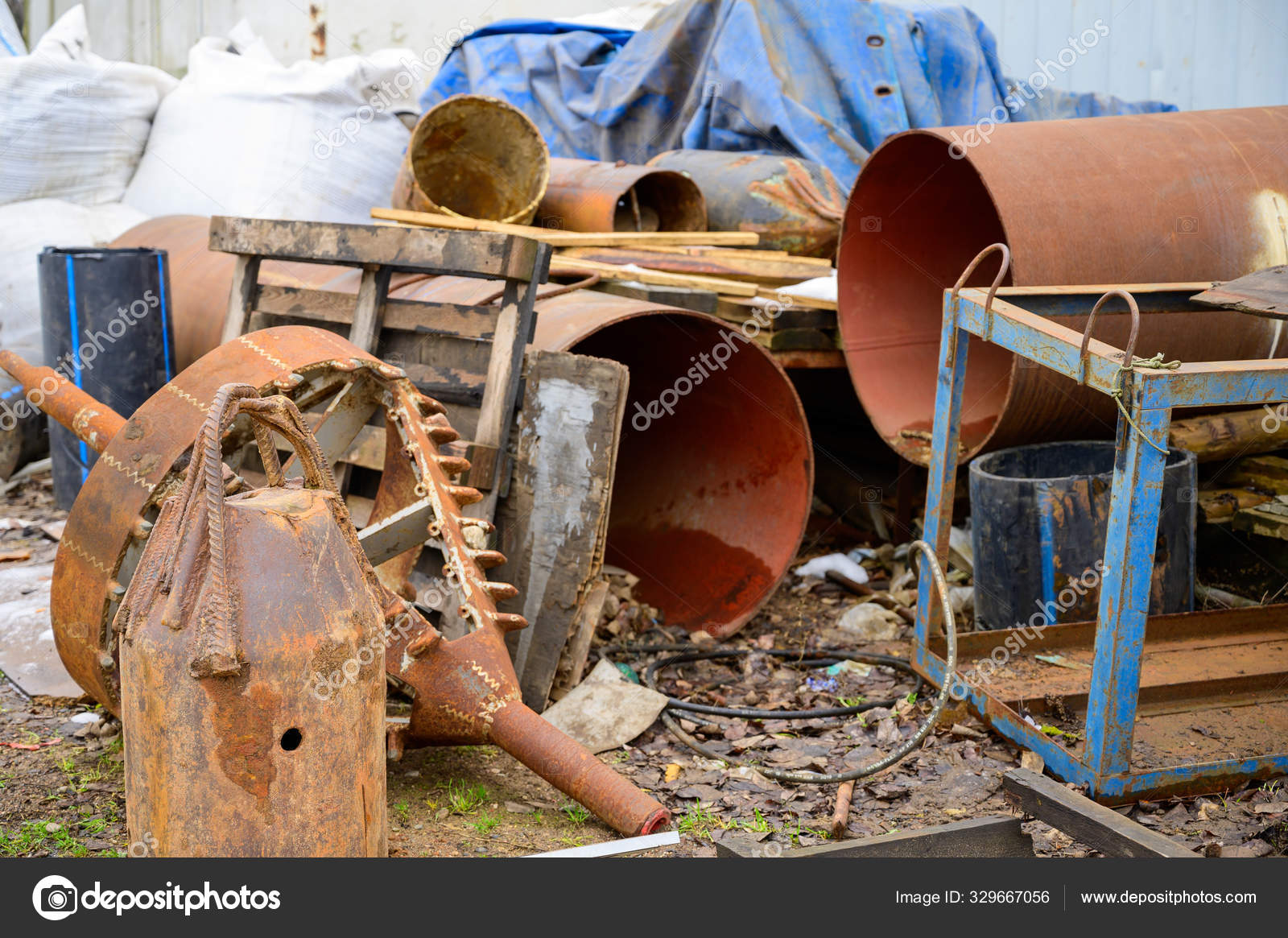 The concept of trash environmental disaster. Photo of a landfill on a ...