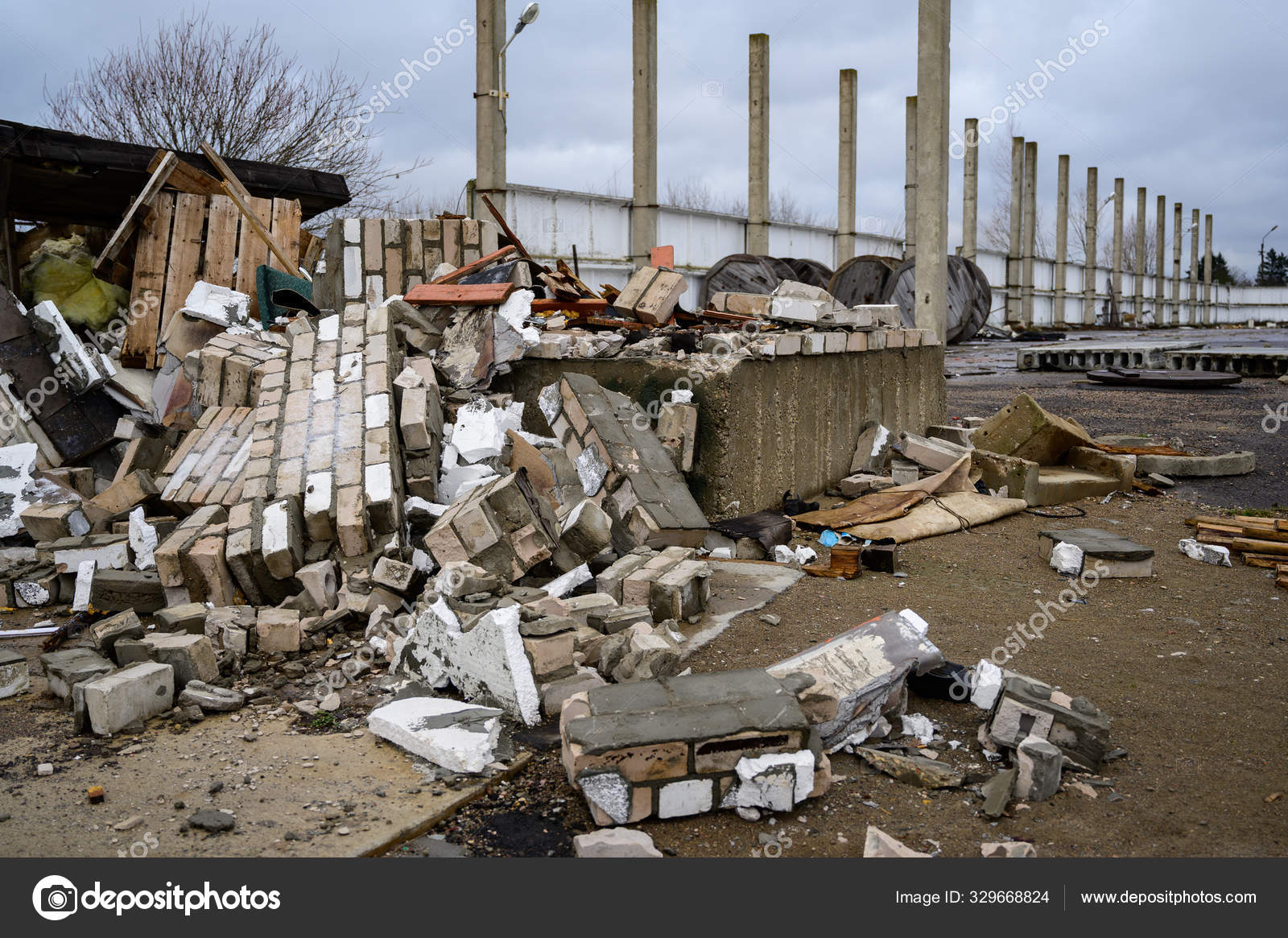 The concept of trash environmental disaster. Photo of a landfill on a ...