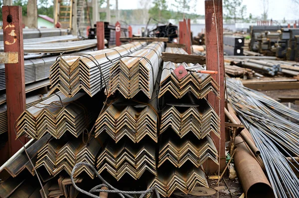 Photo Black Metal Lay Stacks Pallets Outdoors Stock Photo by ©govorkov ...