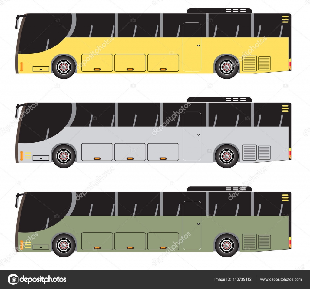 Set of City Bus vector isolated Stock Vector Image by ©nitinut380 ...