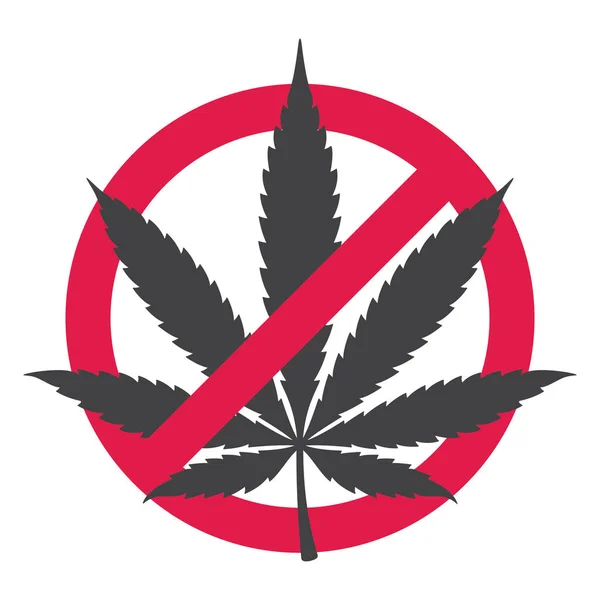 Vector Yellow Triangle Sign Black Silhouette Leaf Marijuana Isolated ...