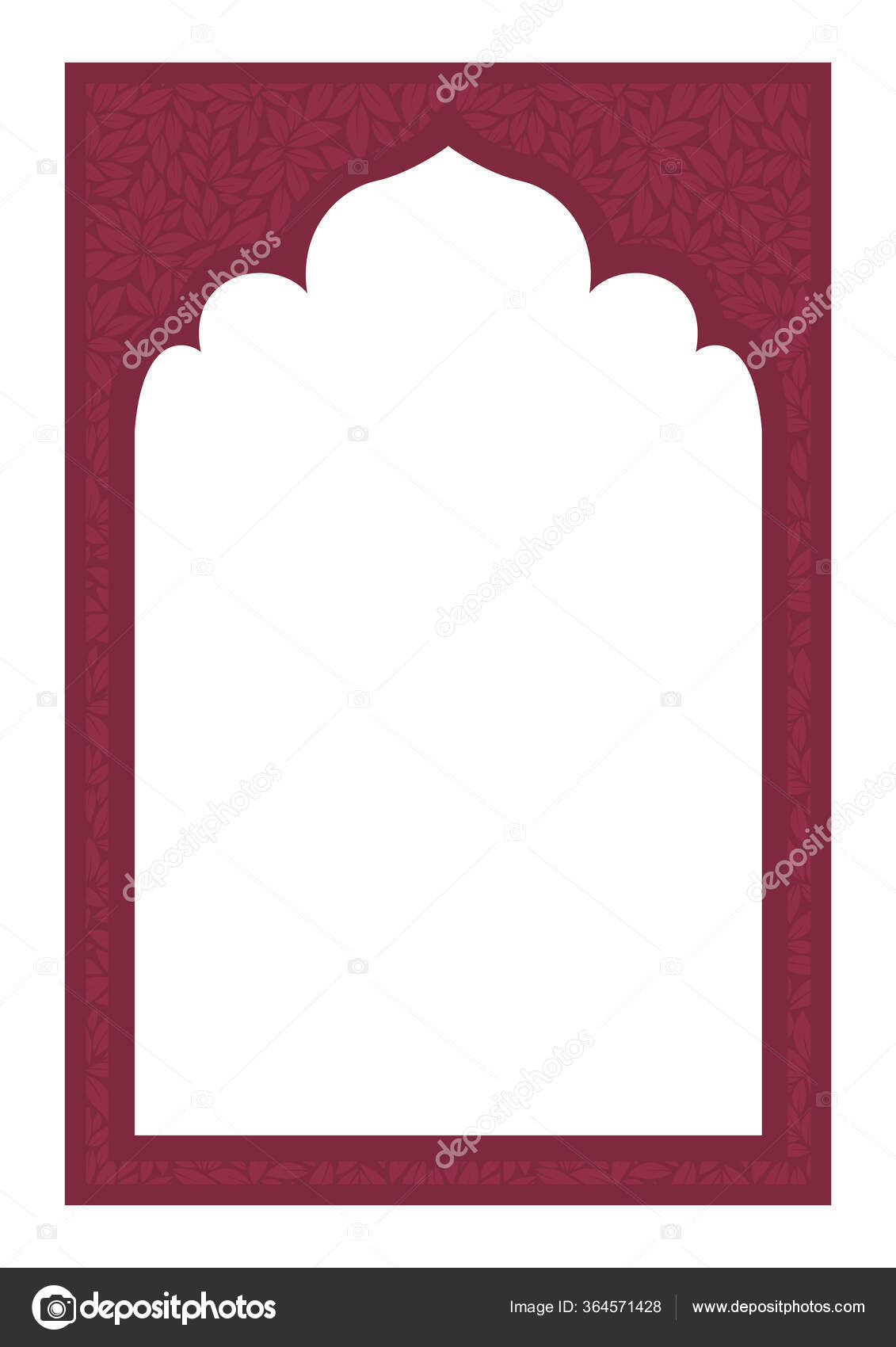 Indian Frame Leaves Texture White Background Vector Stock Vector Image ...