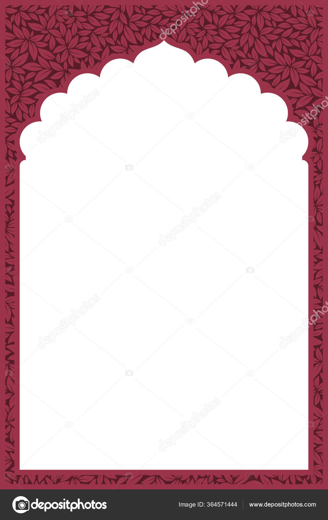 Indian Frame Leaves Texture White Background Vector Stock Vector by ...