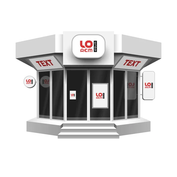 Blank store with elements of outdoor advertising Stock Vector Image by ...