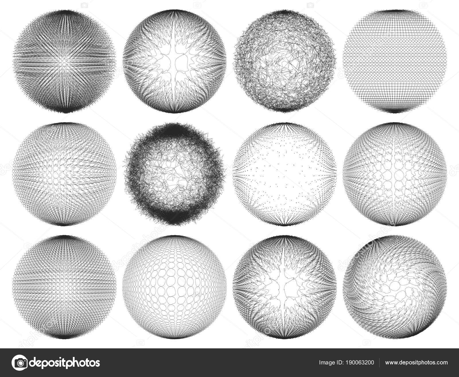 Set of abstract molecules. Molecular structure. Science or medical ...