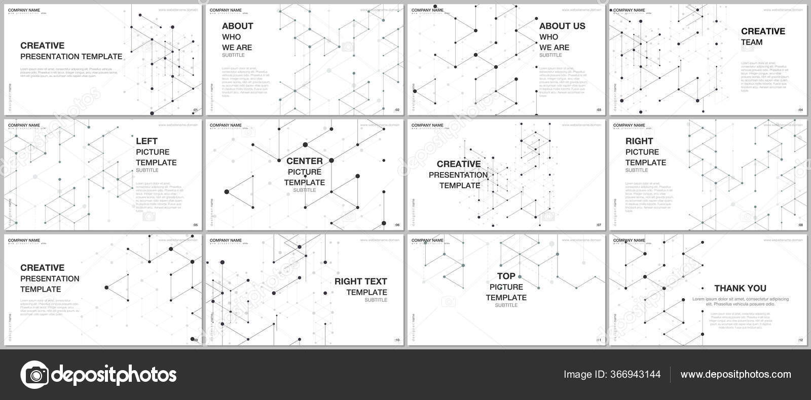 Presentation design vector templates, multipurpose template for ...