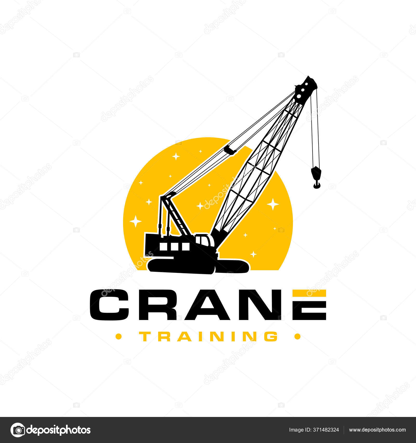 Logo Diseño Vector Construcción Grúas Vector de stock #371482324 de ...
