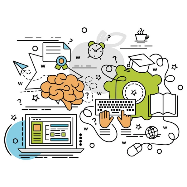 Flat Colorful Design Concept Social Network Infographic Idea Making ...