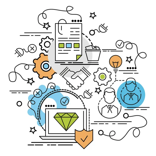 Flat Colorful Design Concept Social Network Infographic Idea Making ...