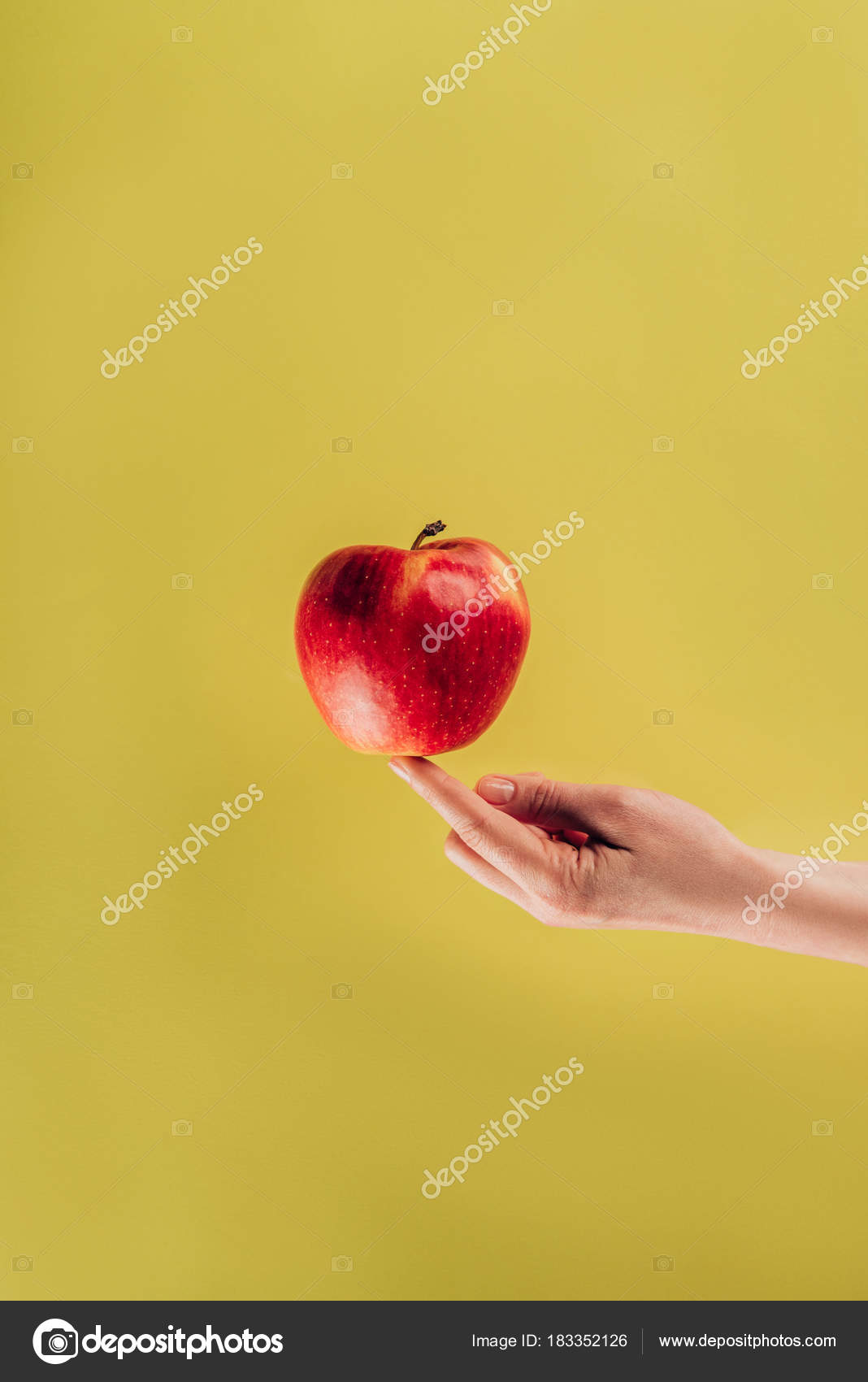 Partial View Woman Holding Apple Finger — Stock Photo © KateNovikova ... Partial View Woman Holding Apple Finger — Stock Photo © KateNovikova ...