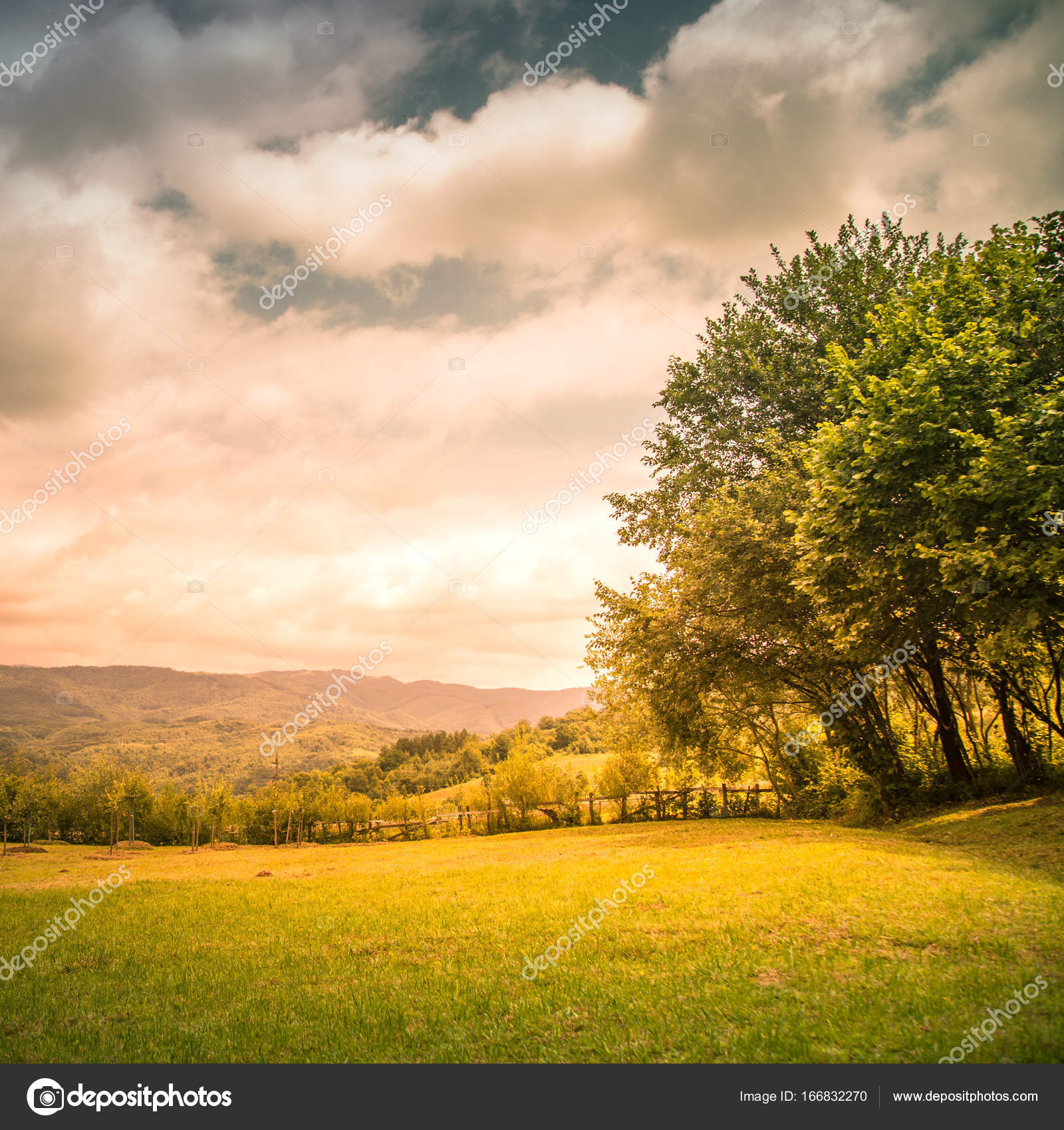 Idyllic landscape in mountains. Stock Photo by ©Nadianb 166832270