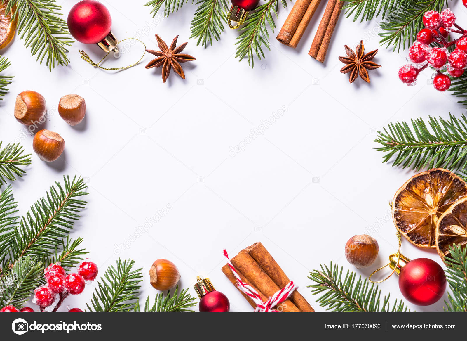 Jul bakgrund på vit. — Stockfotografi © Nadianb #177070096