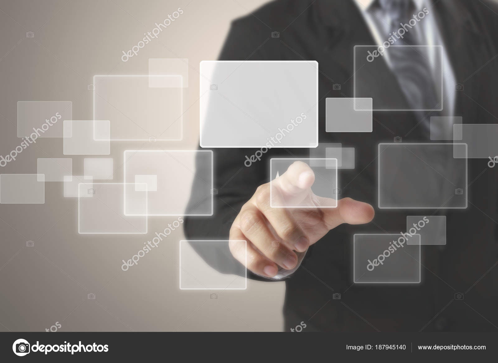 Hand Touch Virtual Icon Social Network Stock Photo by ©violetkaipa ...
