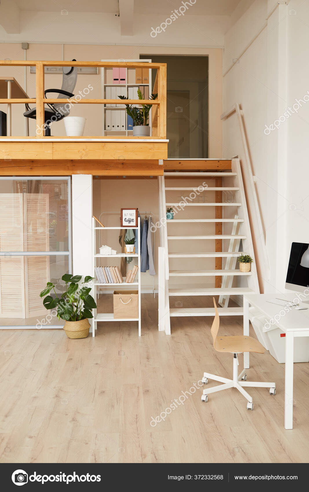 Vertical Background Image Modern Two Level Office Interior Minimal ...