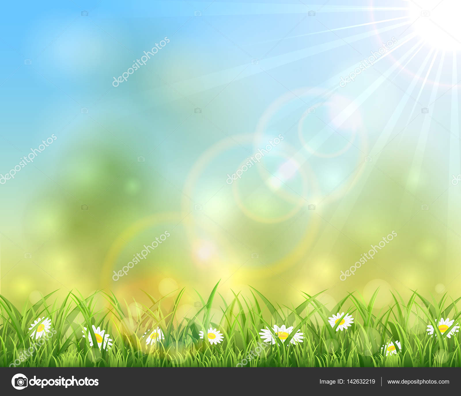 Sunny nature background Stock Vector Image by ©losw #142632219
