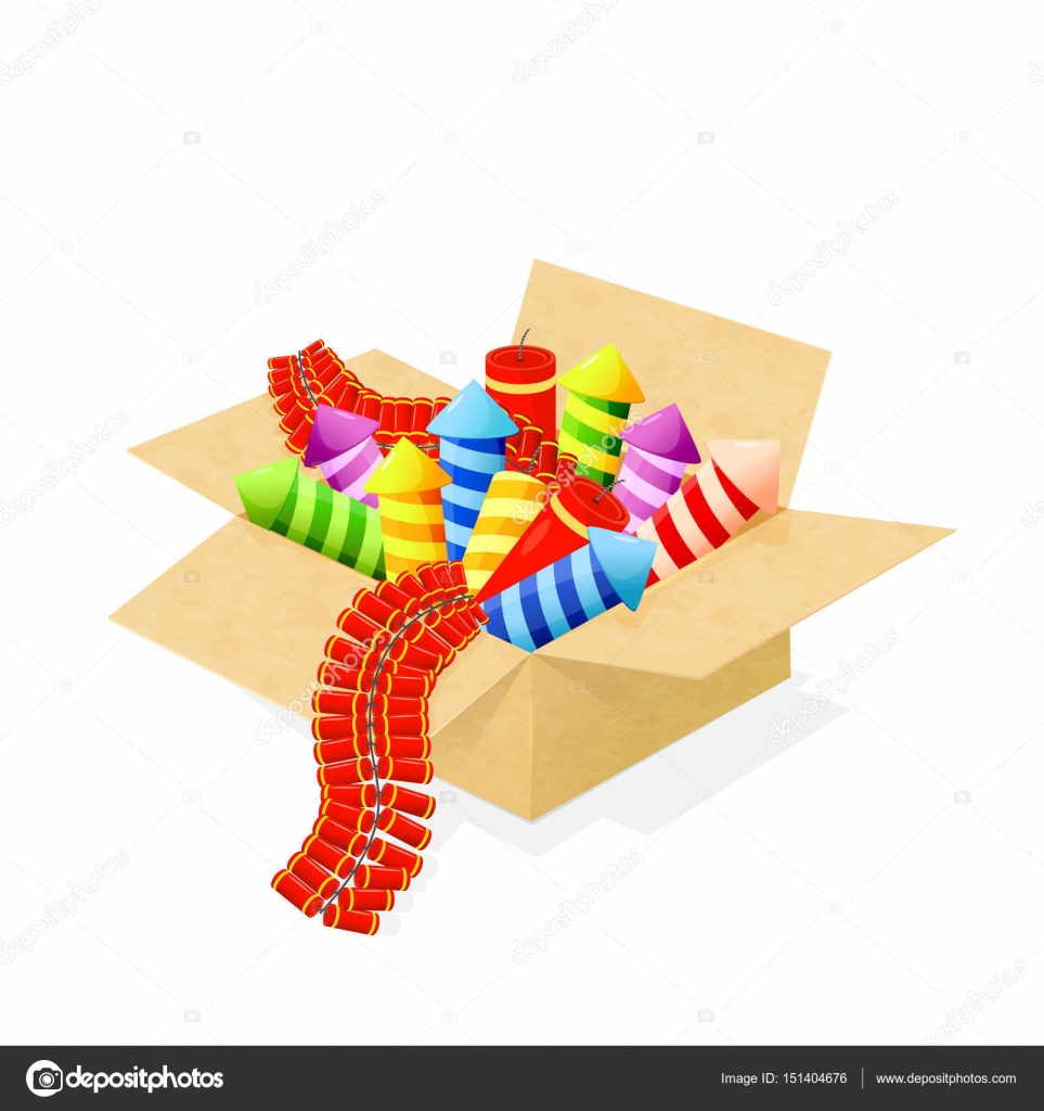 Fireworks in a box Stock Vector by ©losw 151404676
