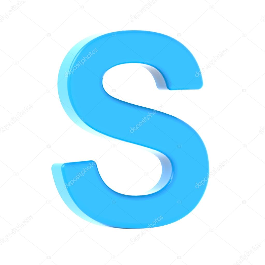 Light blue letter S Stock Photo by ©kchungtw 126482748