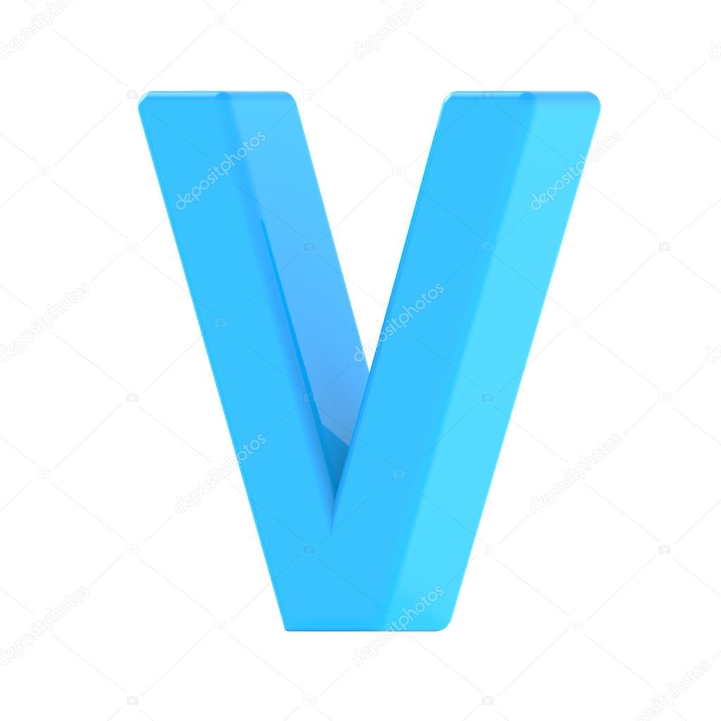 Light blue letter V — Stock Photo © kchungtw #126483018