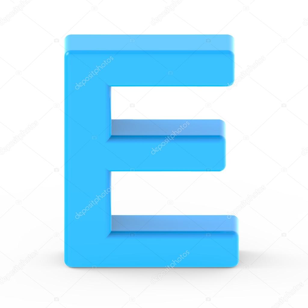 Light blue letter E — Stock Photo © kchungtw #126483100