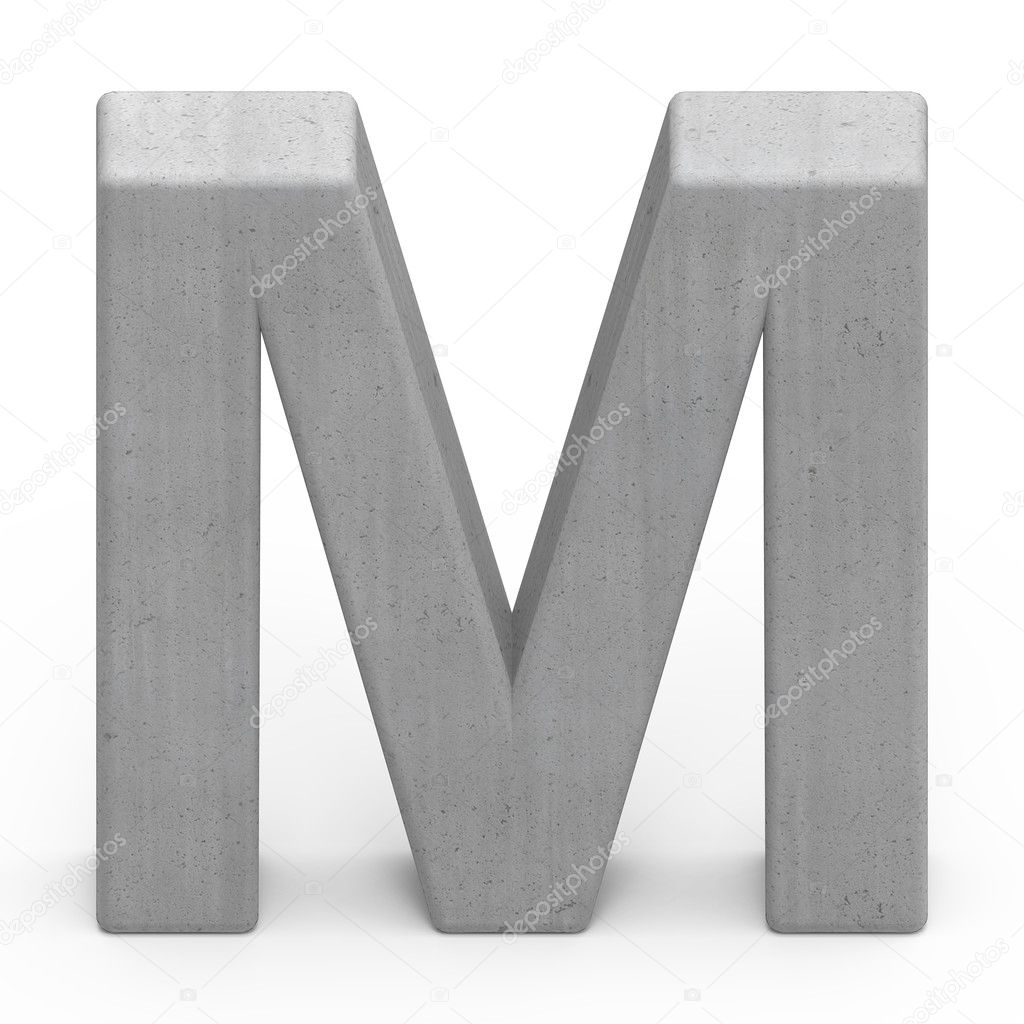 Letra concreta M: fotografía de stock © kchungtw #126483920 | Depositphotos