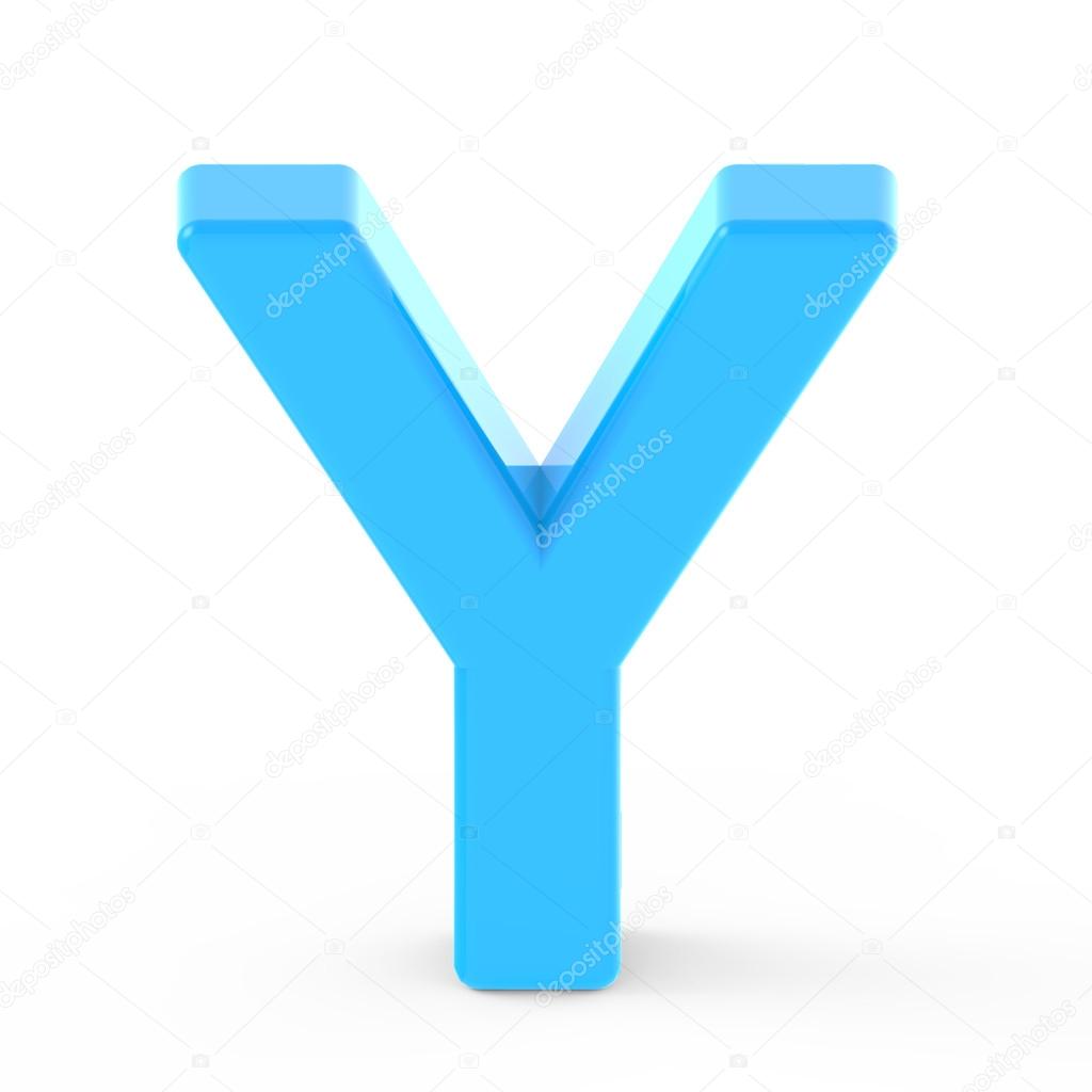 Light blue letter Y — Stock Photo © kchungtw #126484000