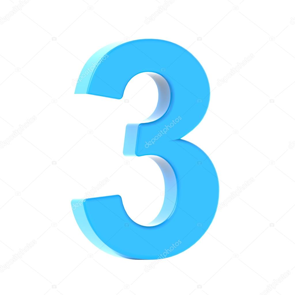 Light blue number 3 Stock Photo by ©kchungtw 126484774 Light blue number 3 Stock Photo by ©kchungtw 126484774