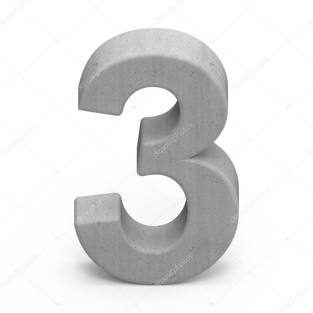 Concrete number 3 Stock Photo by ©kchungtw 126484920