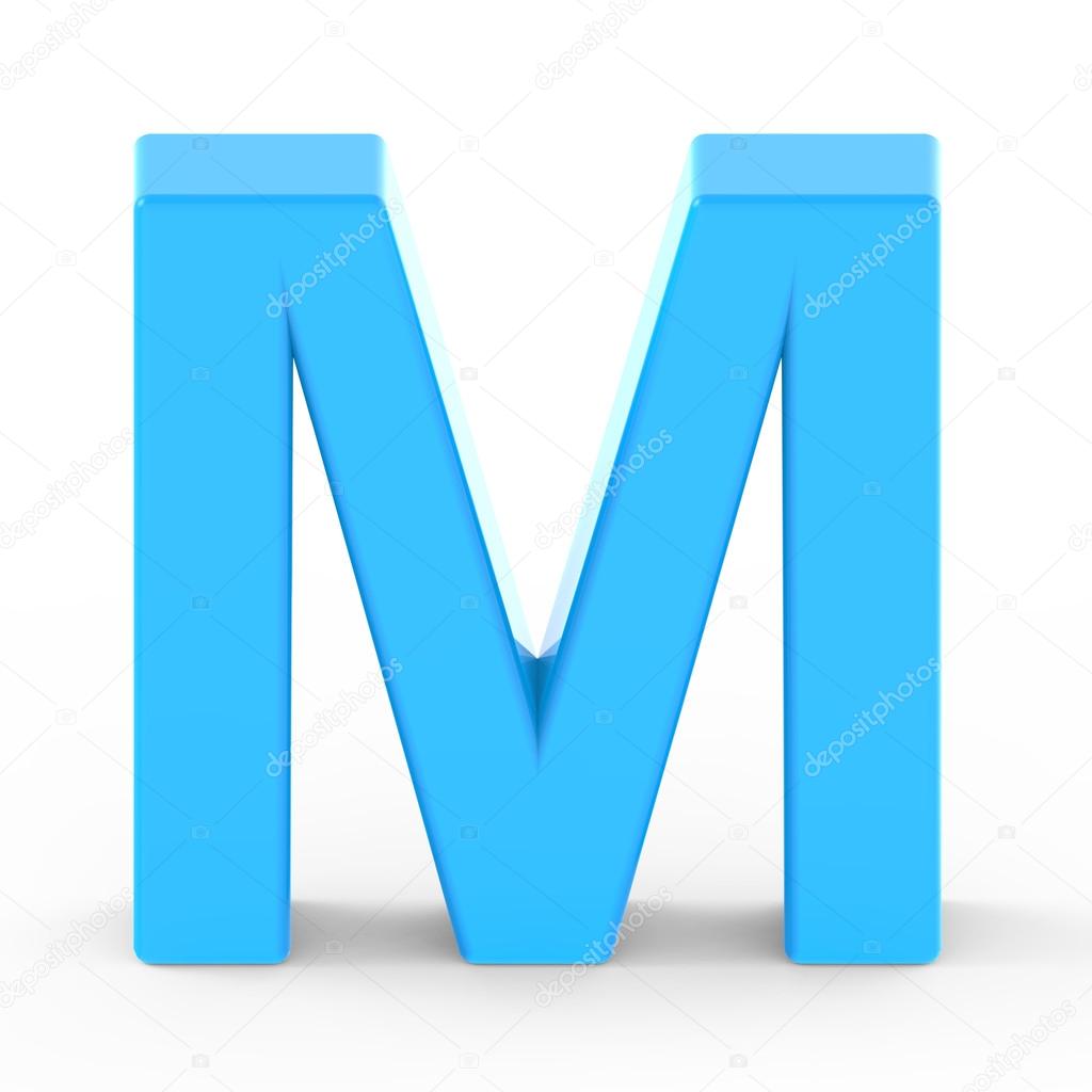Light blue letter M — Stock Photo © kchungtw #126485060