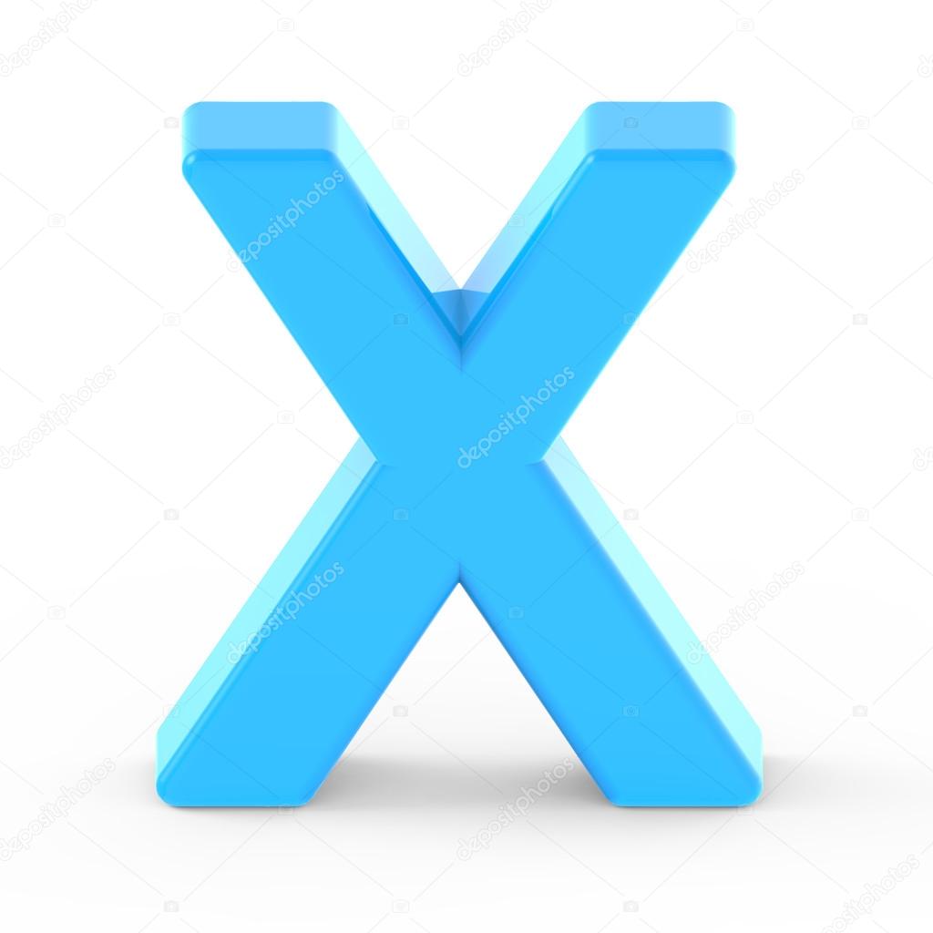 Light blue letter X — Stock Photo © kchungtw #126485540