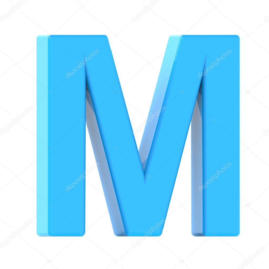 Letra azul claro M: fotografía de stock © kchungtw #126485684 ...